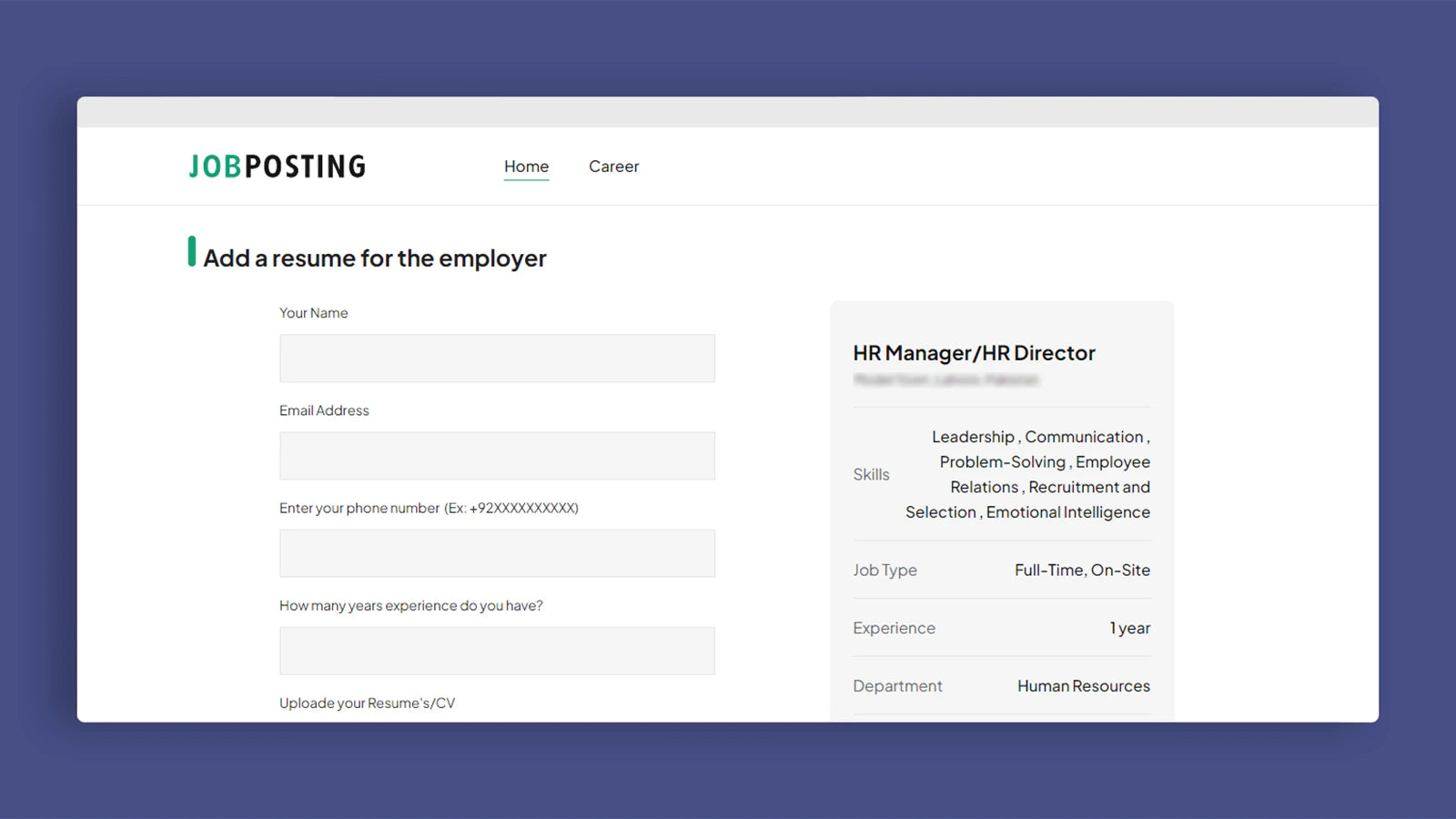 Simplified Job Posting – As Simple As That